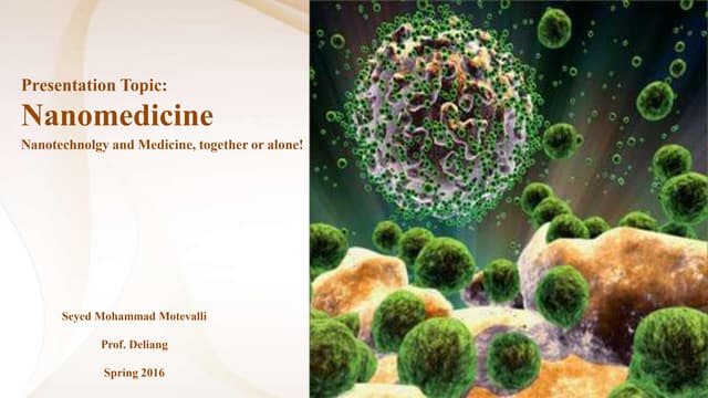 Nanoparticles in diagnostics and therapy | PPTX