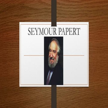 Seymour papert | PPT