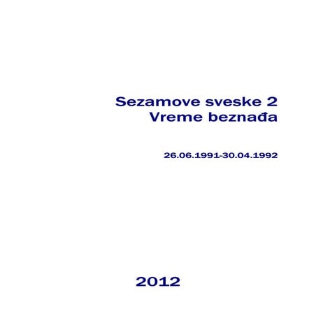 Sezamove sveske-2-vreme-beznadja | PDF