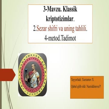 Sezer shifri.Xushnud.pptx