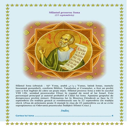 Sfântul prooroc Iona (21 septembrie) | PDF