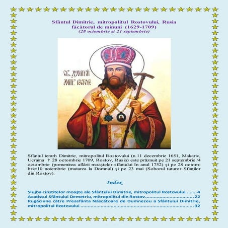 Sfântul Dimitrie, mitropolitul Rostovului, Rusia făcătorul de minuni ...