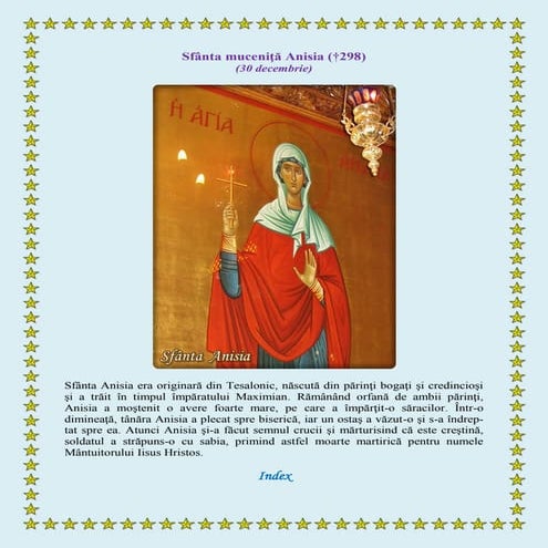 Sfânta muceniţă Anisia (†298) (30 decembrie) | PDF
