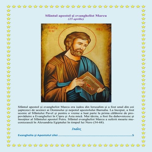 Sfântul apostol şi evanghelist Marcu (25 aprilie) | PDF