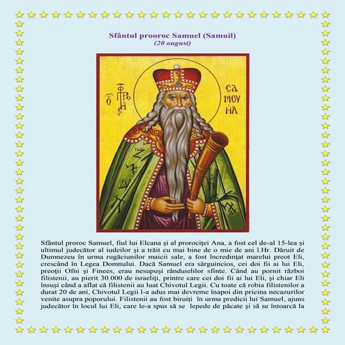 Sfântul prooroc Samuel (Samuil) (20 august) | PDF
