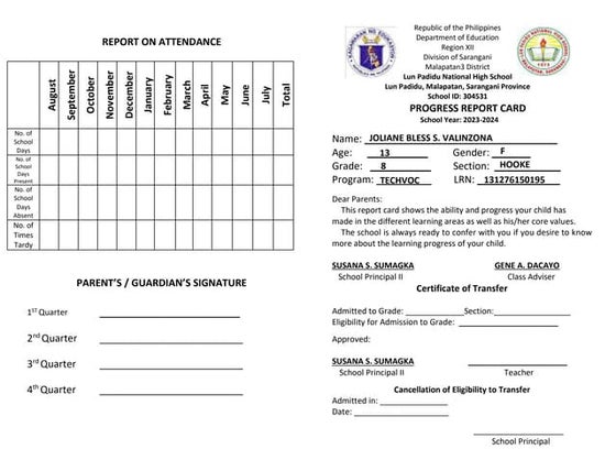 Drop out-form template | PDF