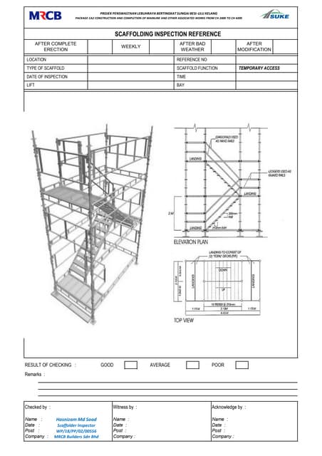 Scaffolding Inspection Photo | PDF