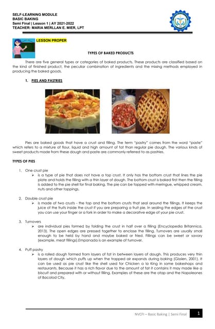 CHAPTER 1 YEAST PRODUCT (BAKING AND PASTRY) | PDF | Cooking | Food & Drink