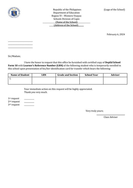 Sample Request for monetization of leave credits | DOCX