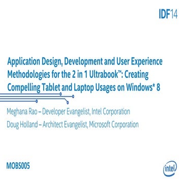 Application Design, Development and User Experience Methodologies for ...