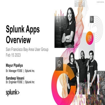 SFBA Splunk User Group Meeting February 2023 | PPT