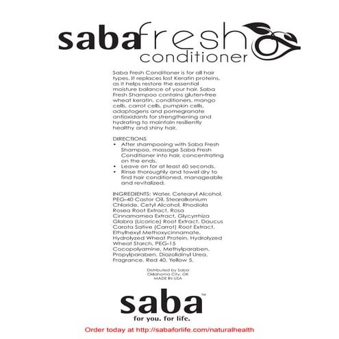 SabaFresh Shower Gel | PDF