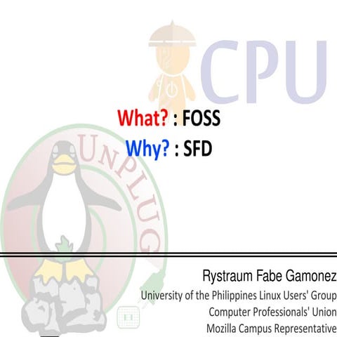 What is FOSS and why celebrate SFD? | PPT