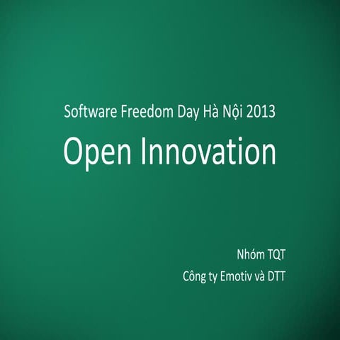 Sfd2013dttkeynotespeech openinnovation-130925123405-phpapp01 | PPT