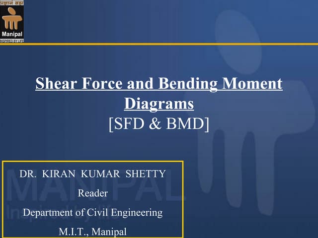 SFD & BMD Shear Force & Bending Moment Diagram | PPSX