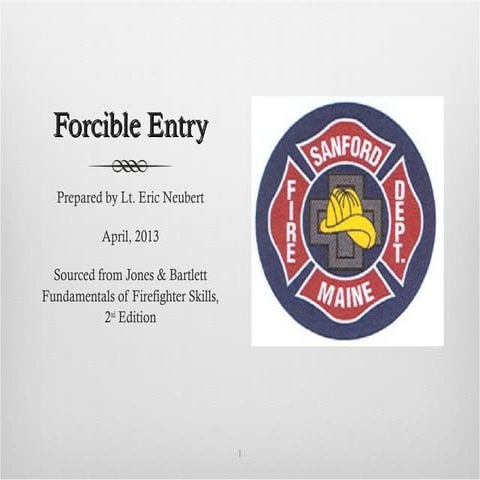 SFD forcible entry | PPT