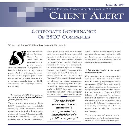 Client Alert: June/July 2007 | PDF | Business Accounting & Finance ...