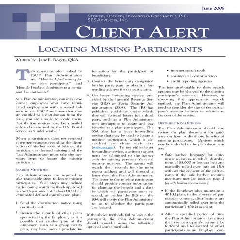 Client Alert: June 2008 | PDF