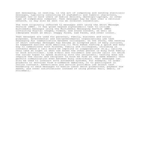 Text Messaging | PDF