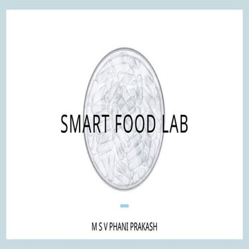 Smart Food Lab (Vision, mission and services) | PPTX
