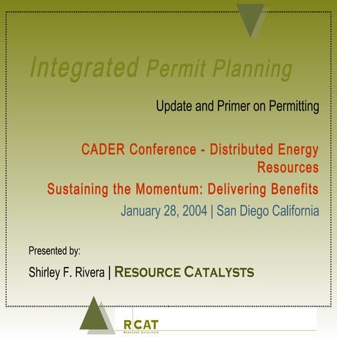 2004 January - Integrated Permit Planning | PPT