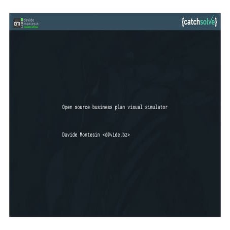 SFScon 2020 - Davide Montesin - Open source business plan visual ...