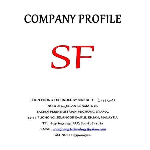Sft company profile | DOCX