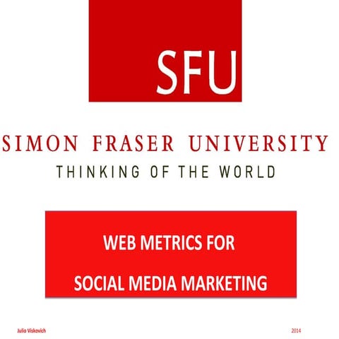 SFU Web and Social Analytics | PPT