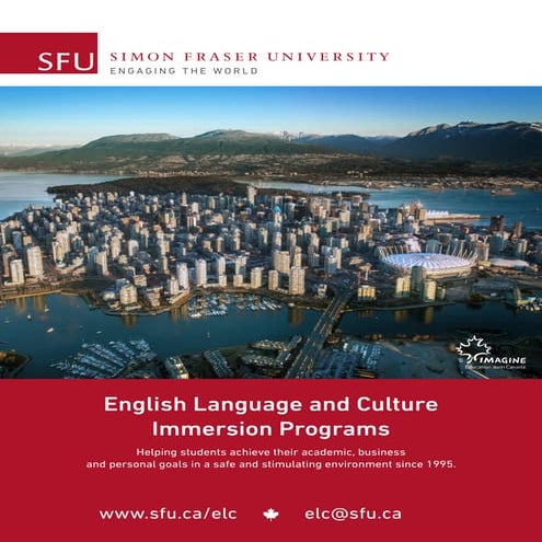 Sfu english language and culture immersion programs | PDF