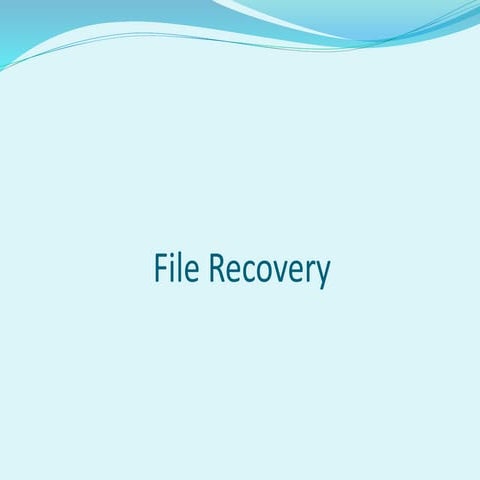 How to Recover Files | PPTX