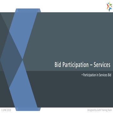 Seller Module GeM 3.0 - Bid Participation:services | PDF