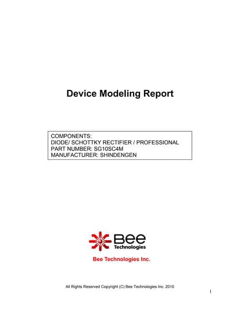 SPICE MODEL of STPSC406 (Professional Model) in SPICE PARK | PDF