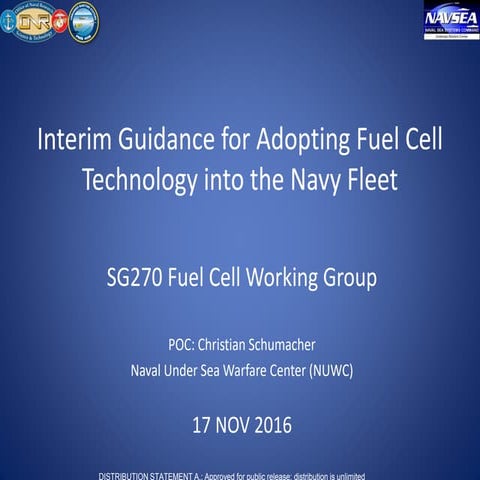 Interim Guidance for Adopting Fuel Cell Technology into the Navy Fleet ...
