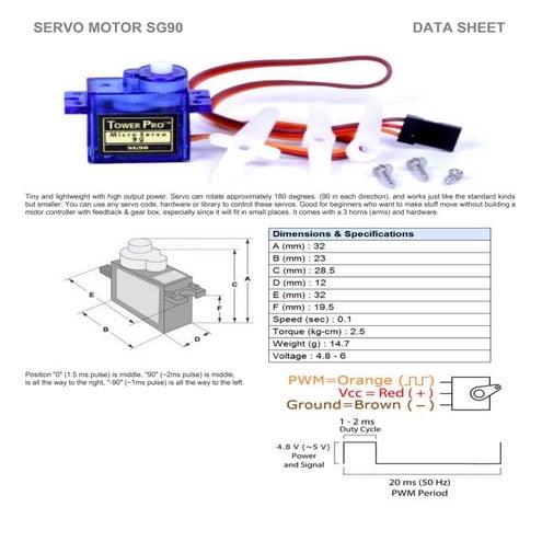 Sg90 datasheet | PDF