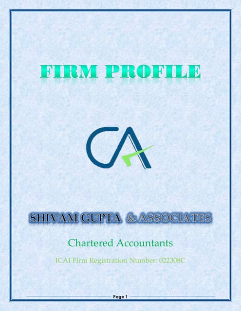 CA Firm Profile | PPTX