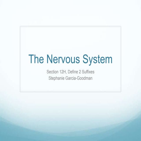 The Nervous System | PPT