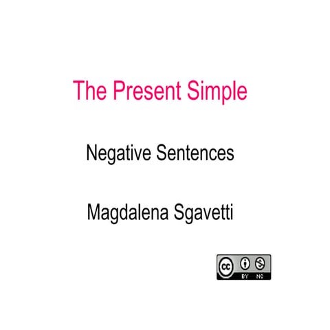 Present simple negative sentences | PPT