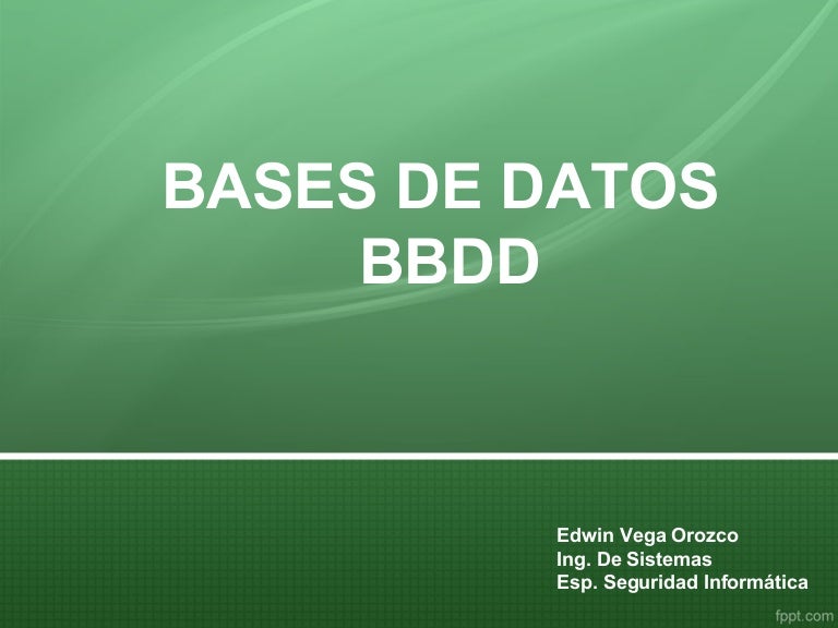BASES DE DATOS - BBDD
