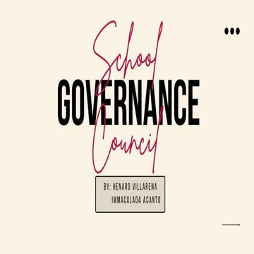 School Governance Council Powerpoint Presentation | PDF