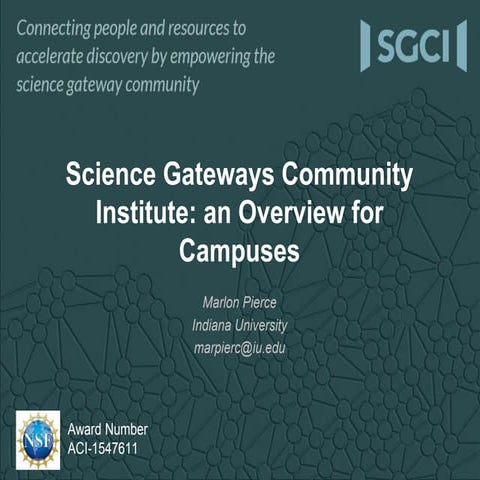 SGCI Catalog Presentation at IWSG2018 | PDF