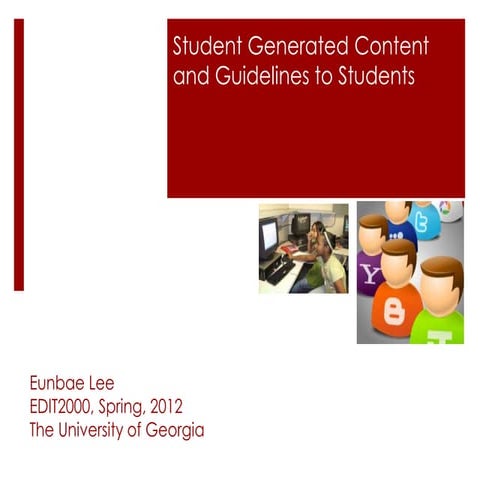Student Generated Content and Guidelines to Students | PPTX | Internet ...