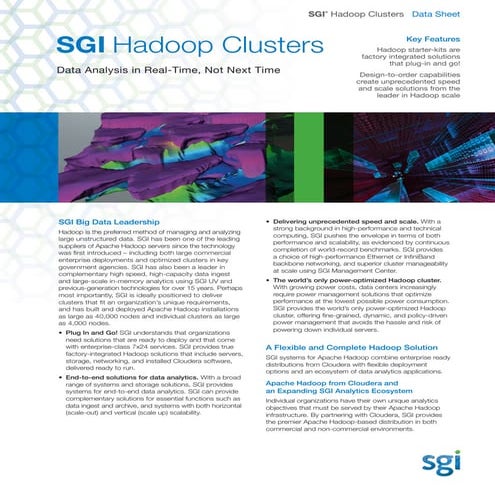 Sgi hadoop clusters_ds_us_4381 | PDF