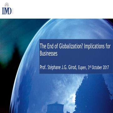 The End of Globalization? Implications for Businesses | PDF