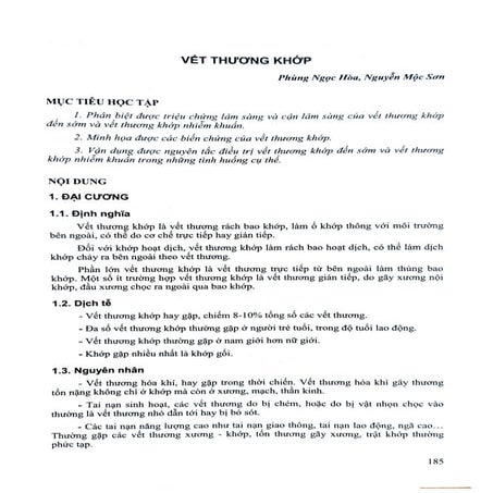 SGK Vết thương khớp.pdf hay các bạn bác sĩ ạ | PDF