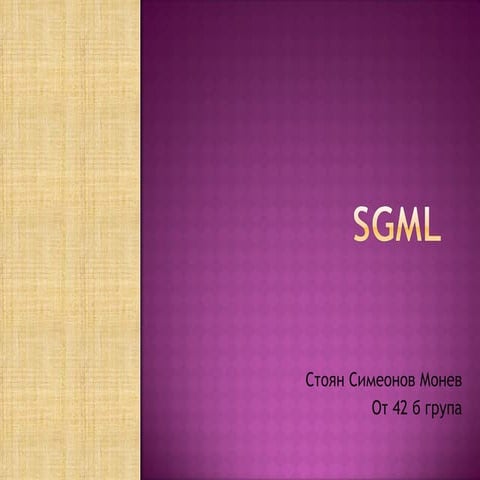 Sgml | PPT