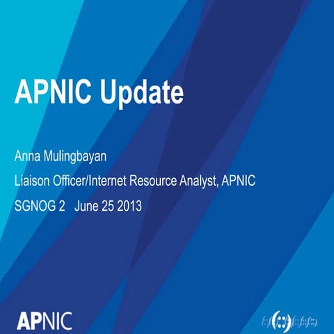SGNOG2 - APNIC Updates | PDF