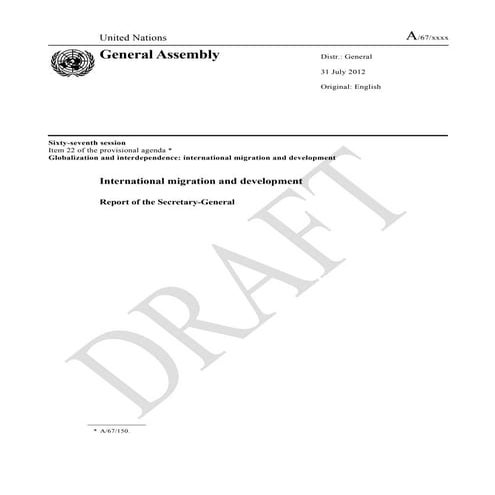 Advance unedited version of UN Secretary-General Report on ...