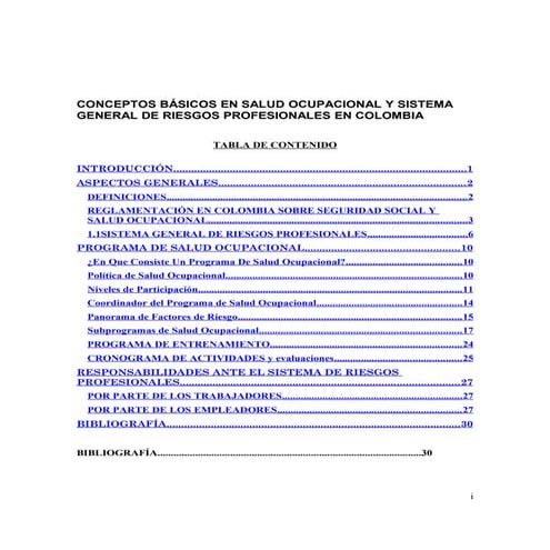 Riesgos profesionales y prestaciones | PDF