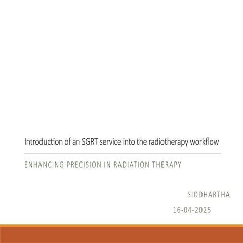 Surface Guided Radiotherapy (SGRT),Radiation Oncology | PPTX