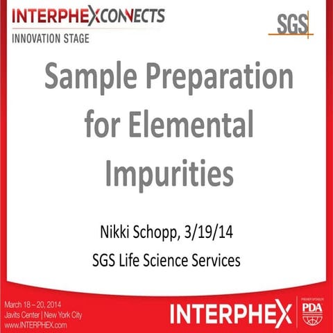 Sample Preparation for Elemental Impurities | PDF